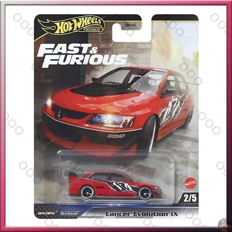 Машинка Hot Wheels Fast Furious Lancer Evolution IX 2/5 Коллекционная модель 1/64