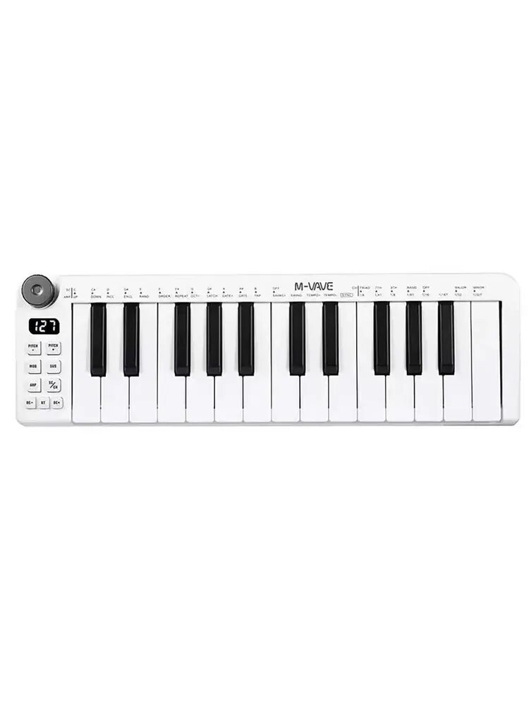M-VAVE MIDI-клавиатура 25 клавиш, портативная USB MIDI-клавиатура, контроллер для записи музыки