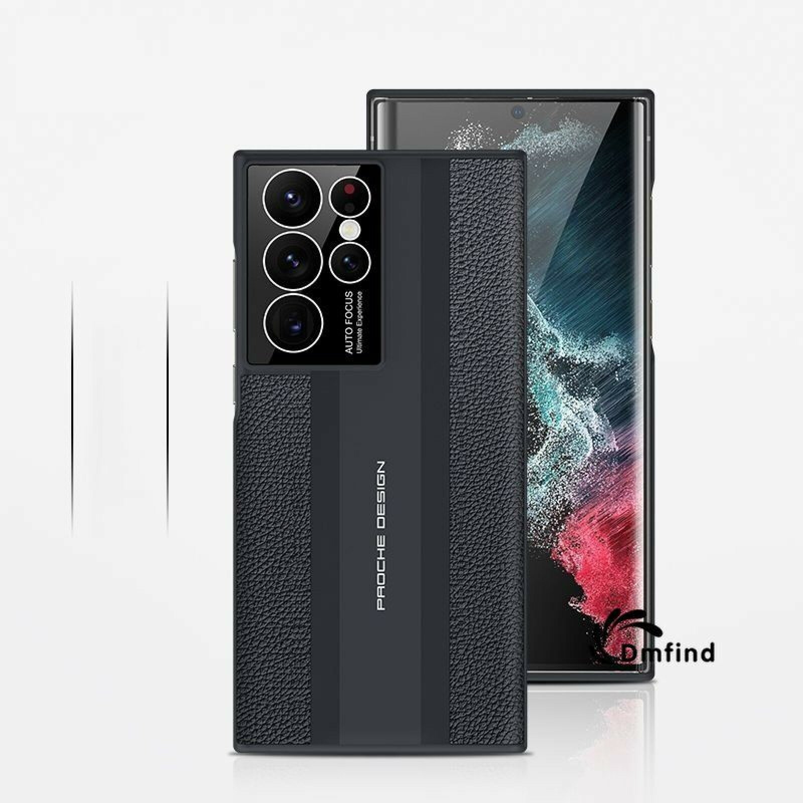 Защитный чехол MyPads из натуральной коровьей кожи для Samsung S23 Ultra, черный