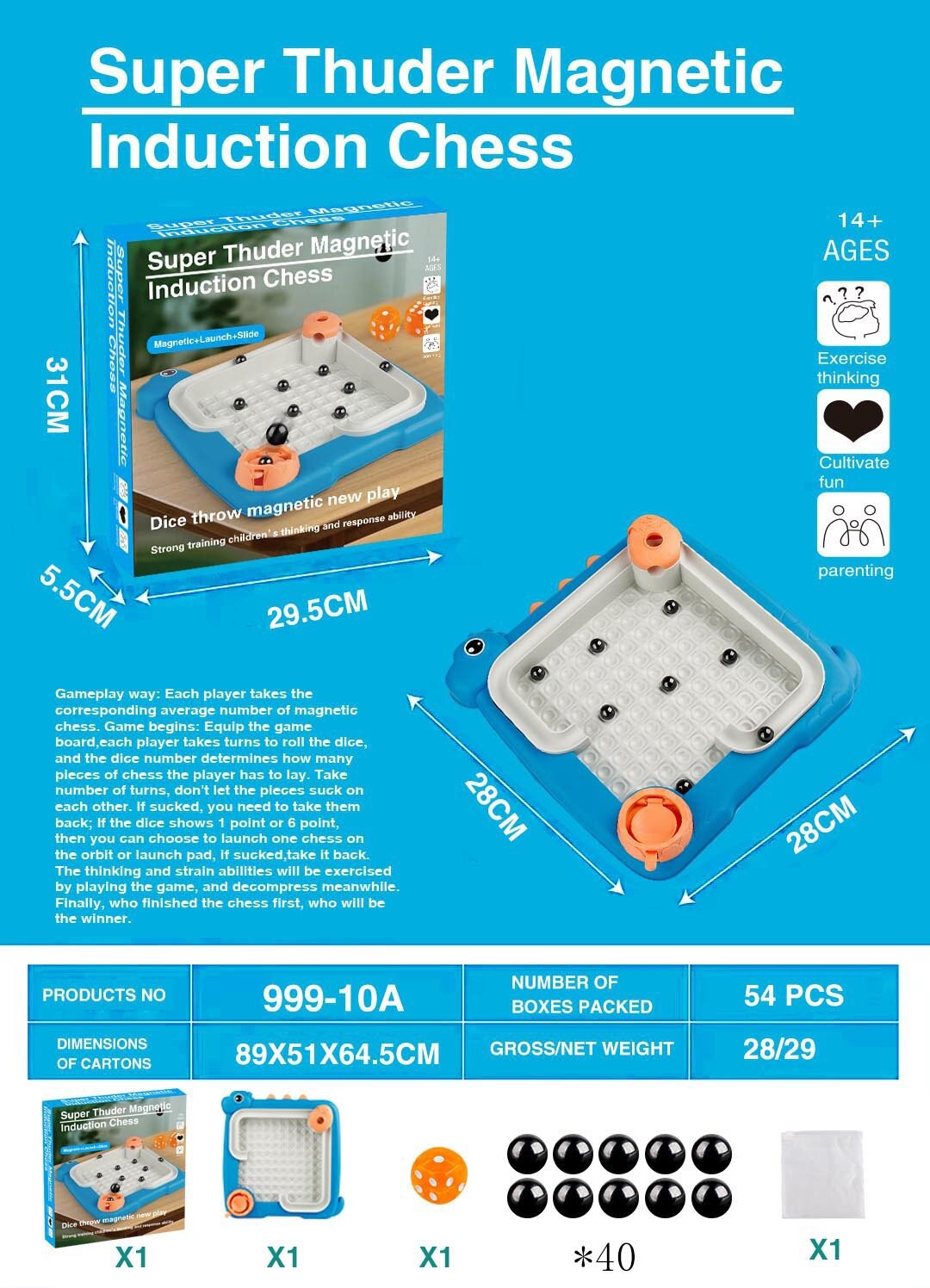 Магнитные шахматы-головоломка с динозаврами - Обучающая магнитная игра для развития концентрации и взаимодействия родителей с детьми - Новая трансграничная игрушка