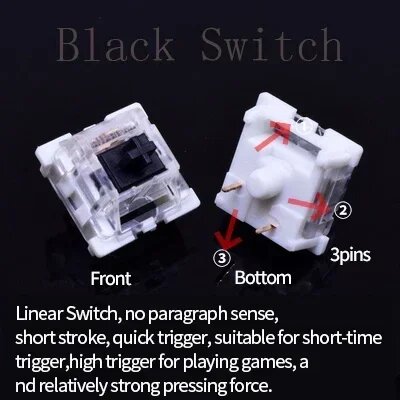 Механические переключатели Outemu Black Linear 10шт