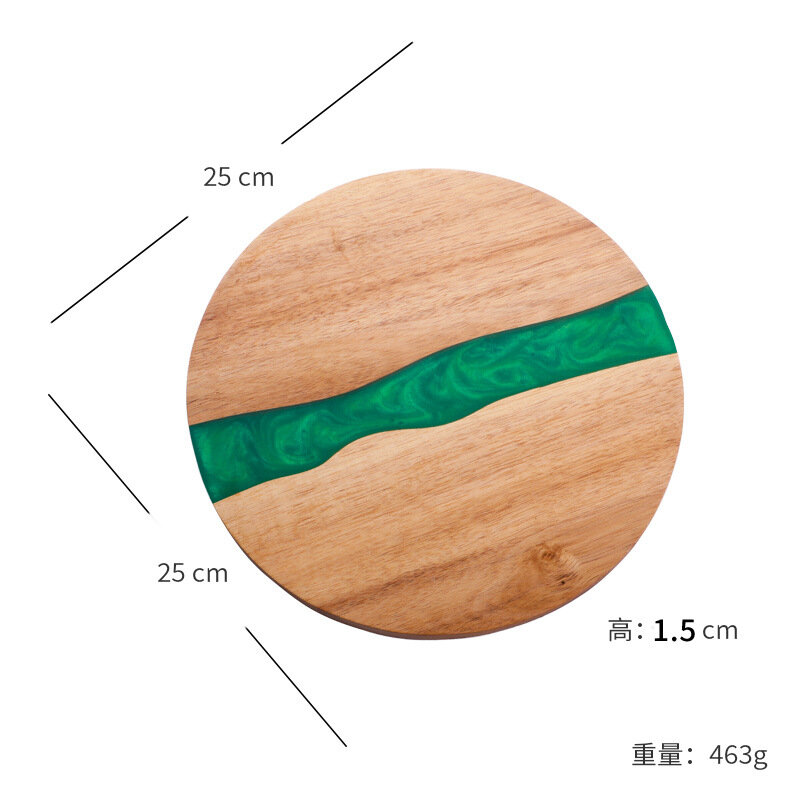 Трансграничная разделочная доска из смолы, разделочная доска из акации, доска для стейков из массива дерева, деревянная доска для пиццы, доска для фруктов в наличии.