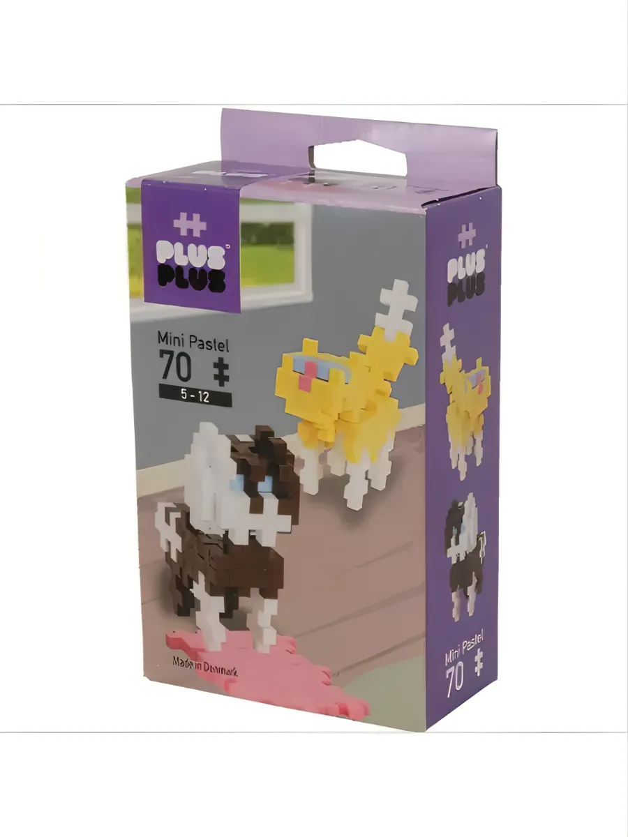 Конструктор Plus Plus "Собака и Кот", пластик, 70 деталей, развивающая