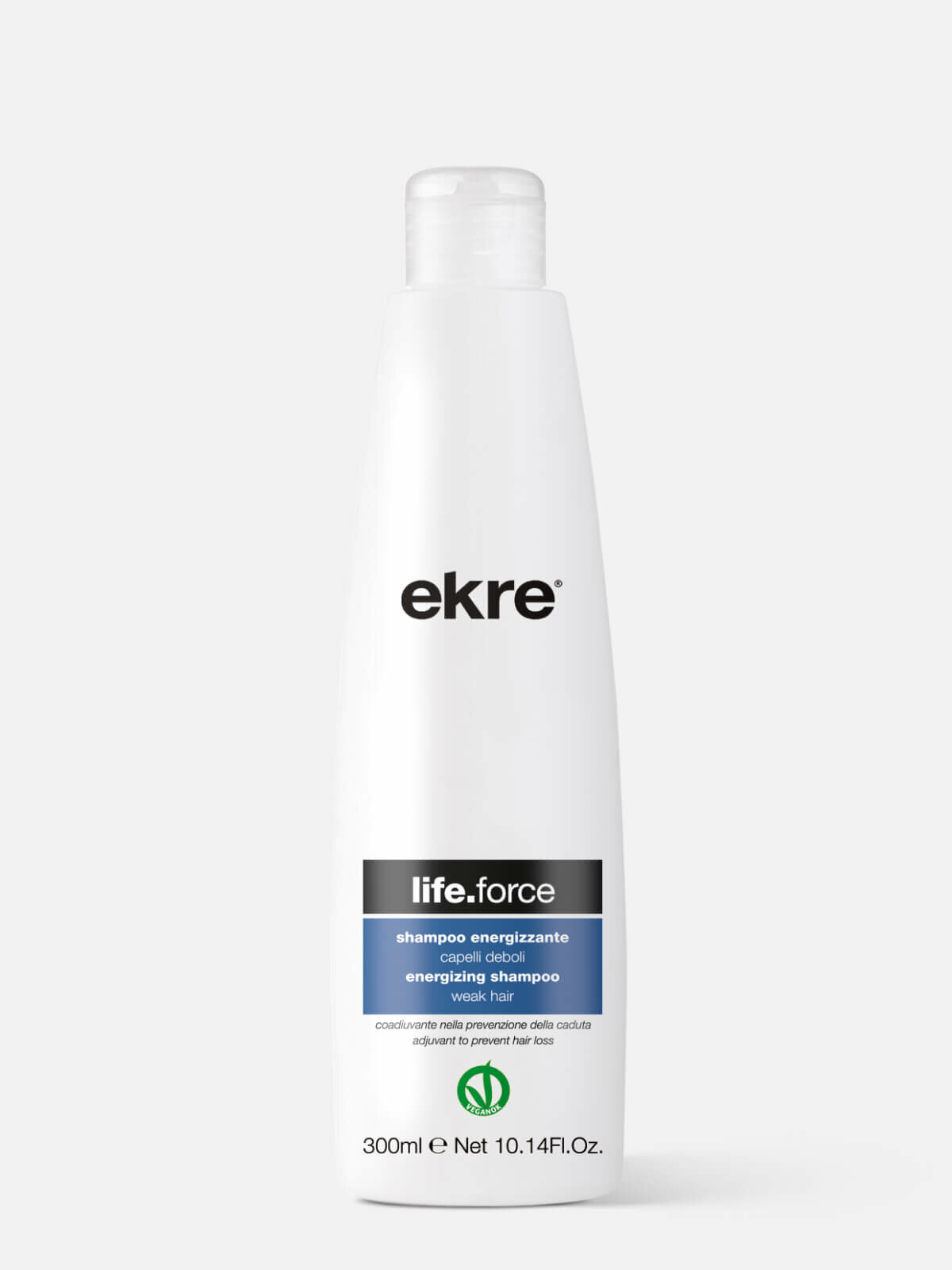 Стимулирующий шампунь для ослабленных и ломких волос Ekre Life.Force Energizing, 300 мл