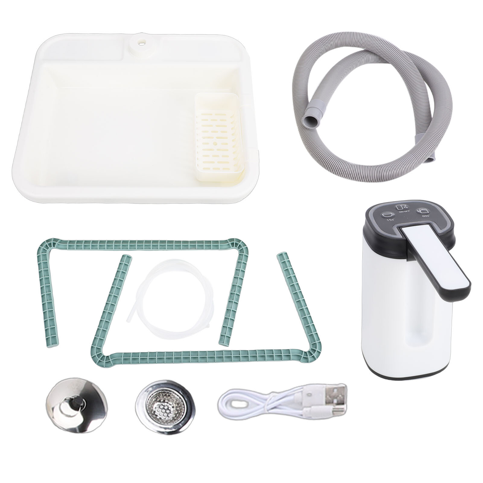 Уличная раковина для мытья, портативная ручная раковина и комплект электрического водяного насоса для кемпинга и сада