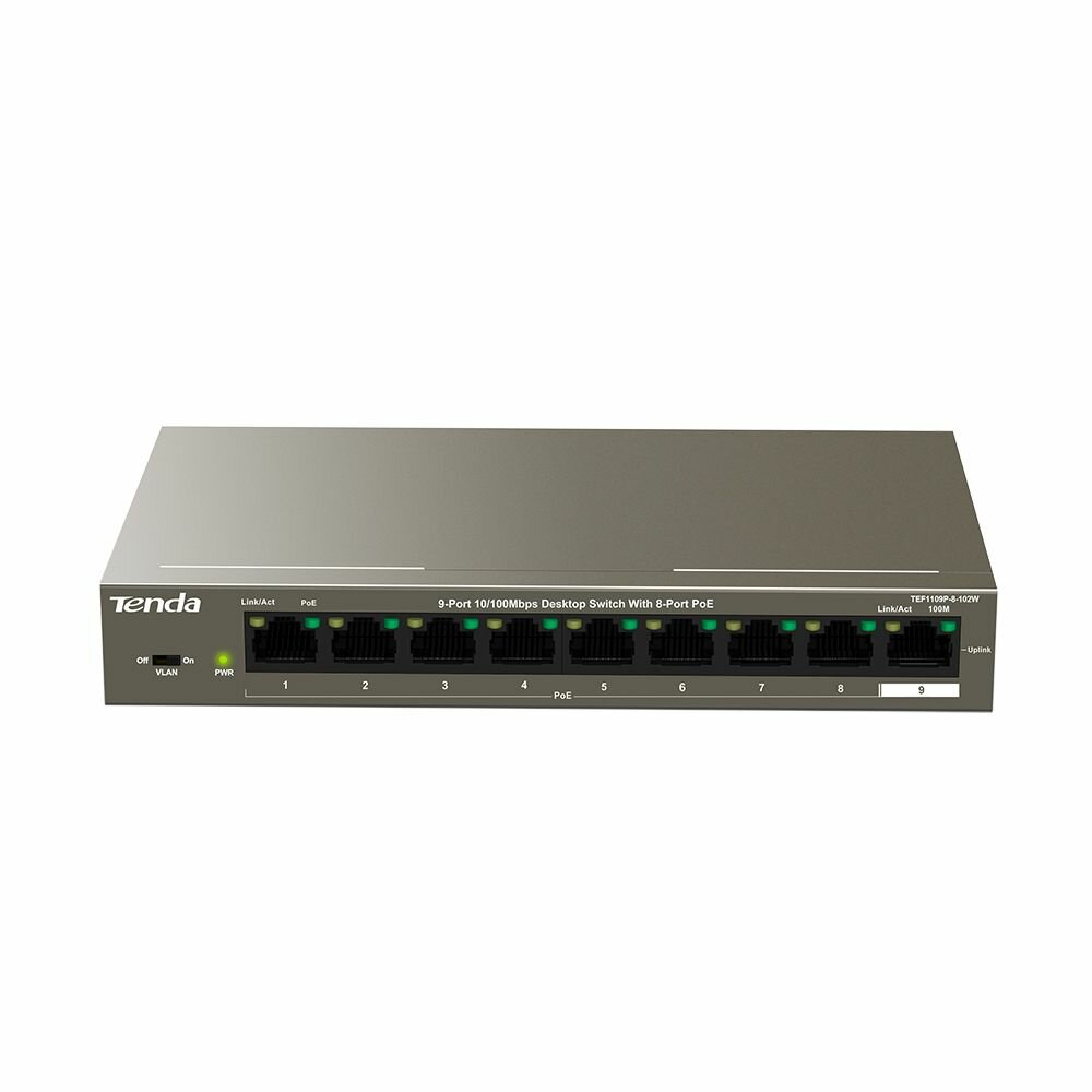 Tenda TEF1109P-8-102W Коммутатор POE