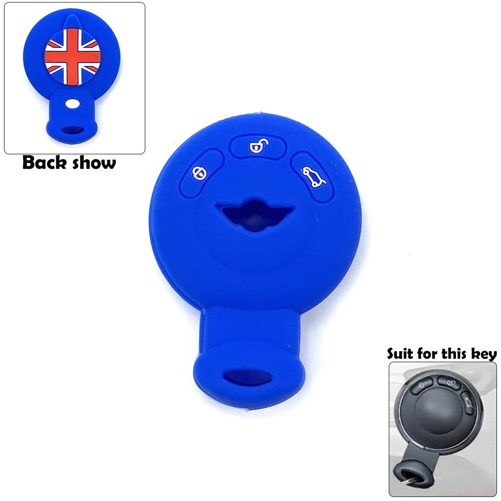 Силиконовые чехлы для ключей для Mini One Cooper R50 R52 R53 R55 R56 R57 R58 R60 A style dark blue