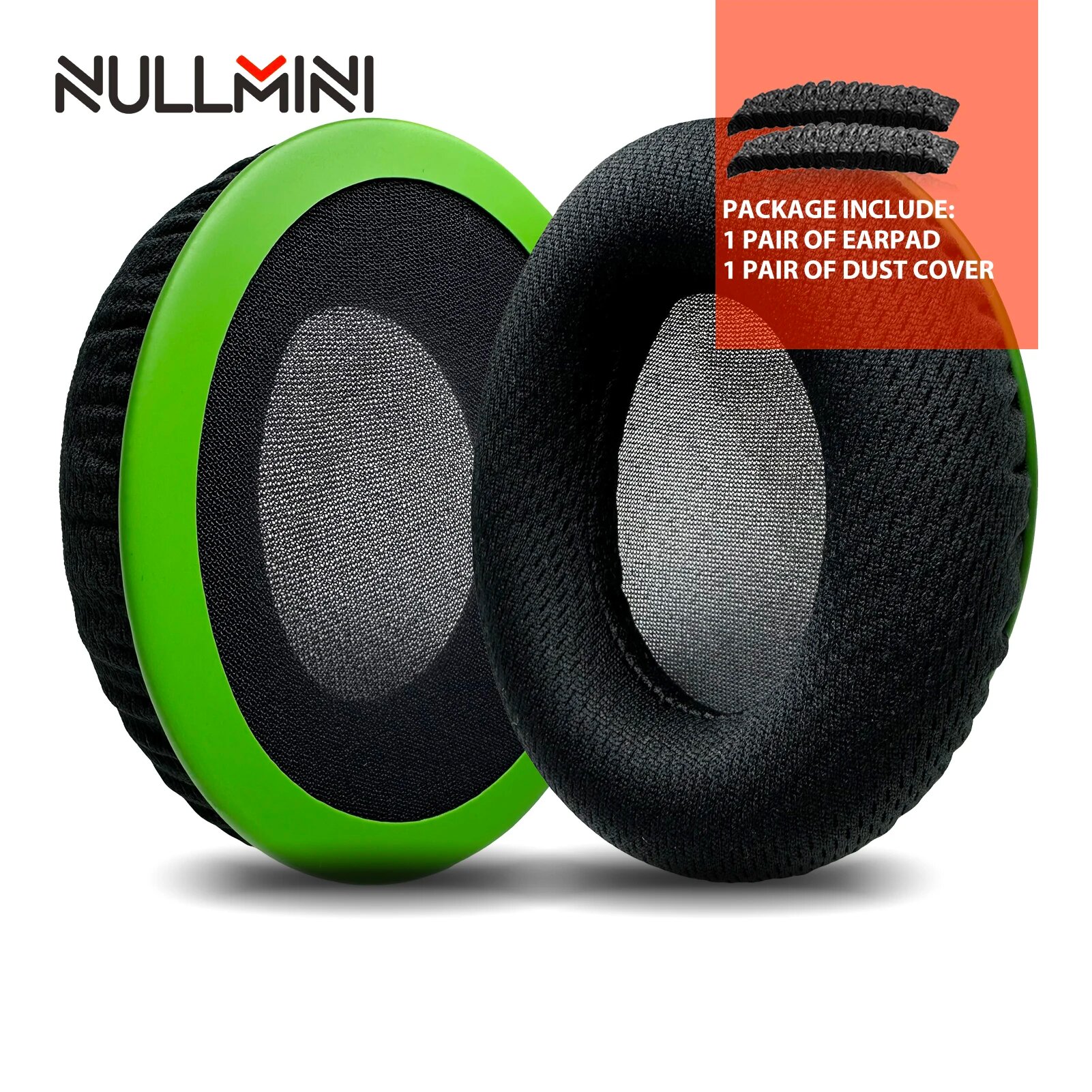 Сменные амбушюры NullMini для наушников HyperX Cloud Stinger Core, сетчатые, черные green mesh