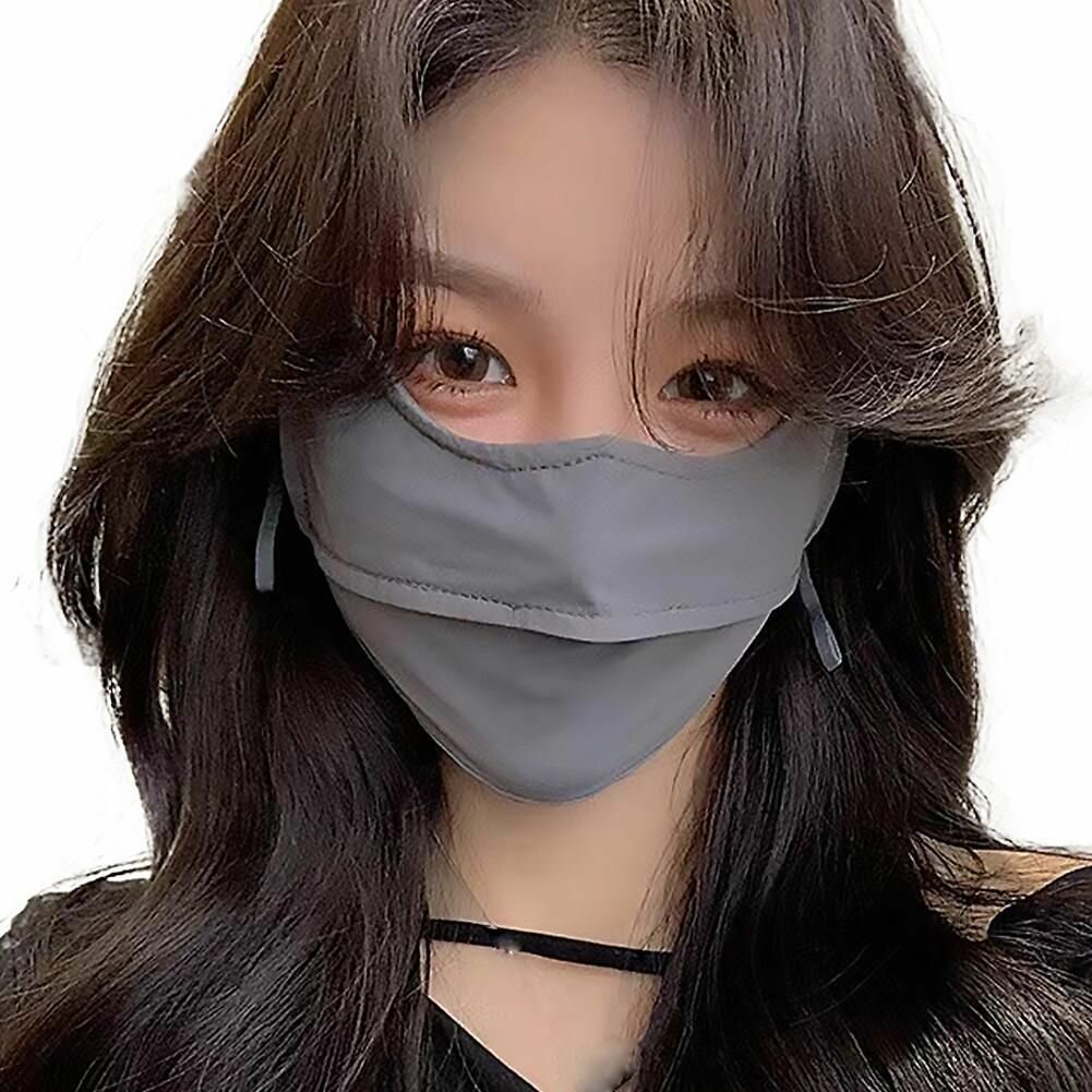 Маска для лица от солнца из льна, 3D защита от ультрафиолета