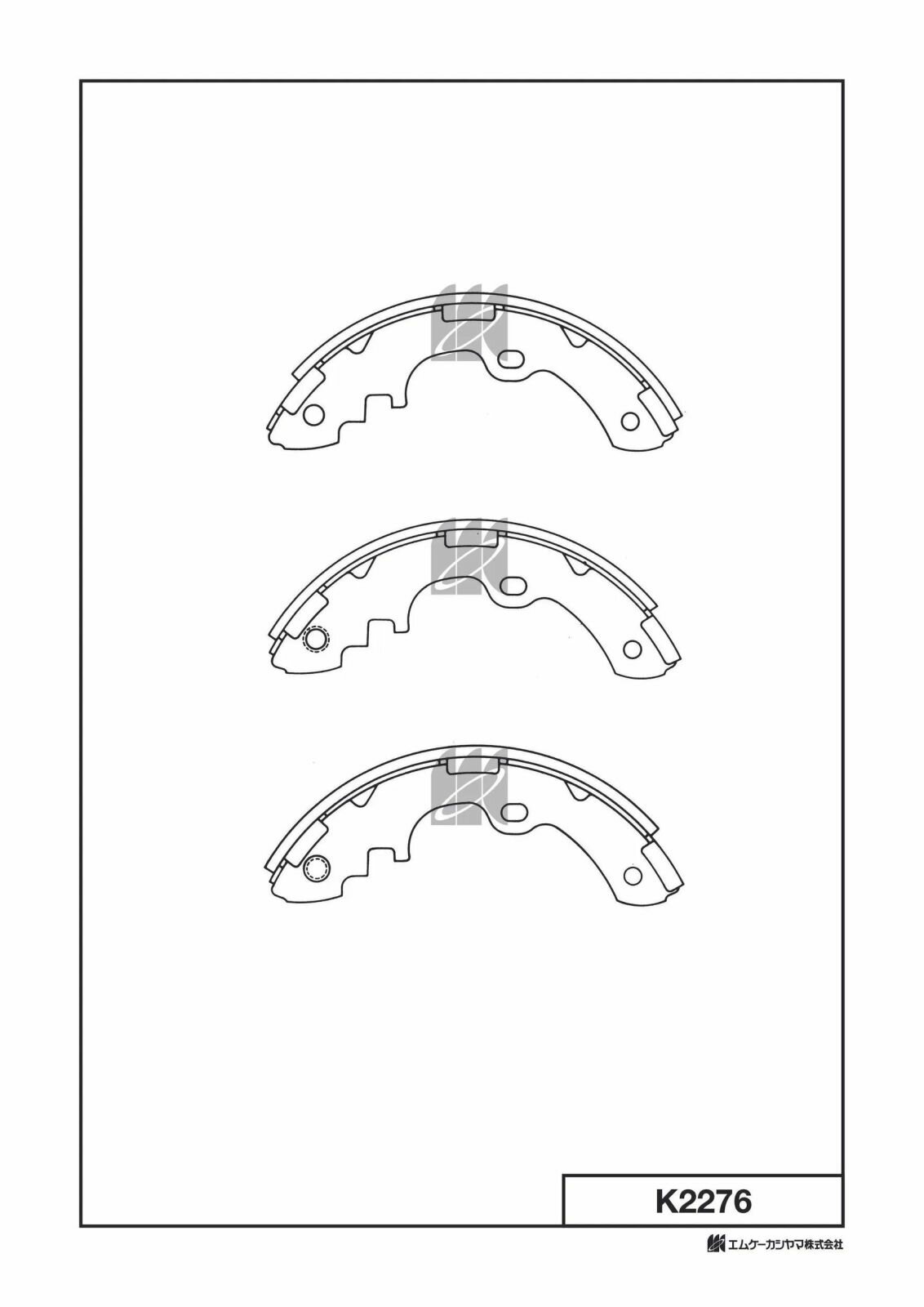 Колодки тормозные барабанные KASHIYAMA K2276 TOYOTA Land Cruiser LJ71, LJ70, LJ73, LJ72, RJ70, RJ73, HILUX, ROWN Station Wago