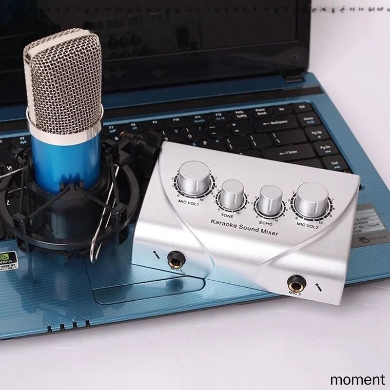 Микрофон Karaoke Sound Mixer для караоке, металлический корпус, разъем jack 6.3 mm — фото 1