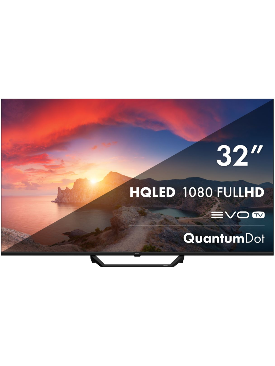 Телевизор Haier Smart TV S2 Pro 32" QLED, FULL HD, черный, смарт ТВ, Android TV