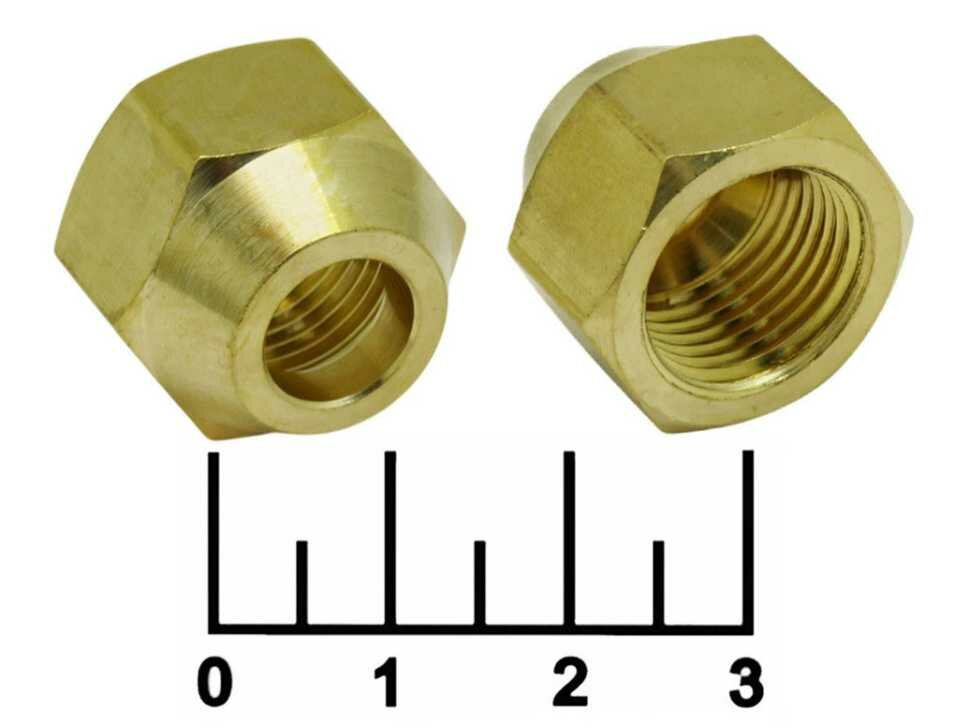 Гайка для трубки кондиционера под трубу 3/8 бронзовая (010157(D2))