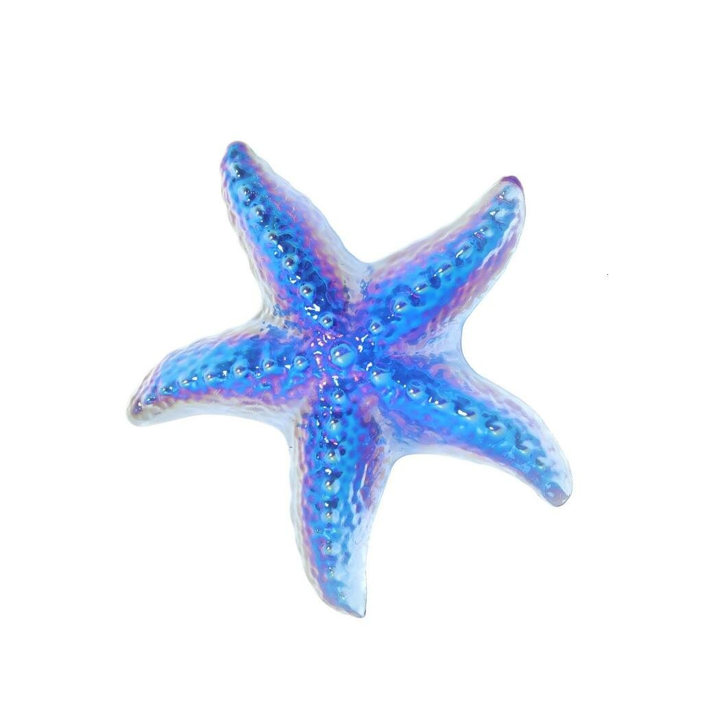 Стеклянные фигурки морских звёзд, Синий