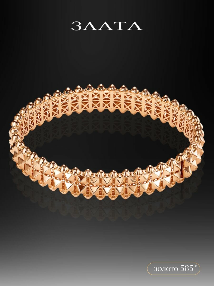 Браслет, красное золото, 585 проба