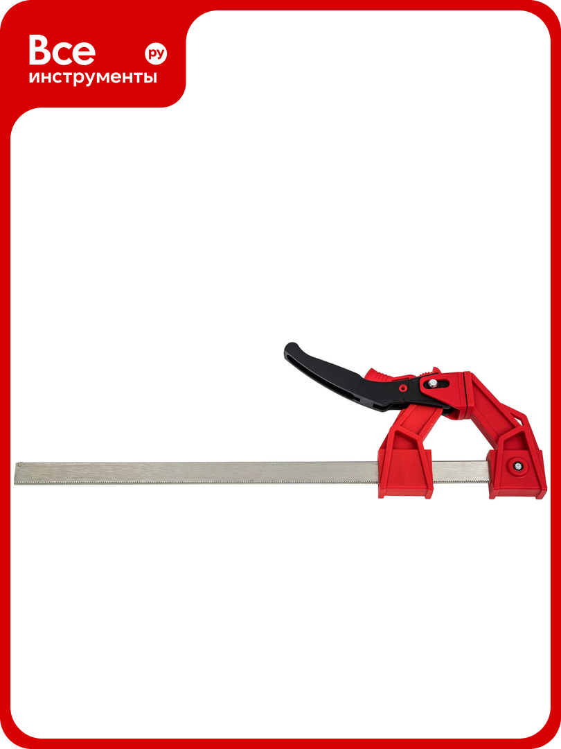 Струбцина рычажная WOODWORK LCH-3080 стальная полупрофессиональная F‑образная двойного назначения для деревообработки