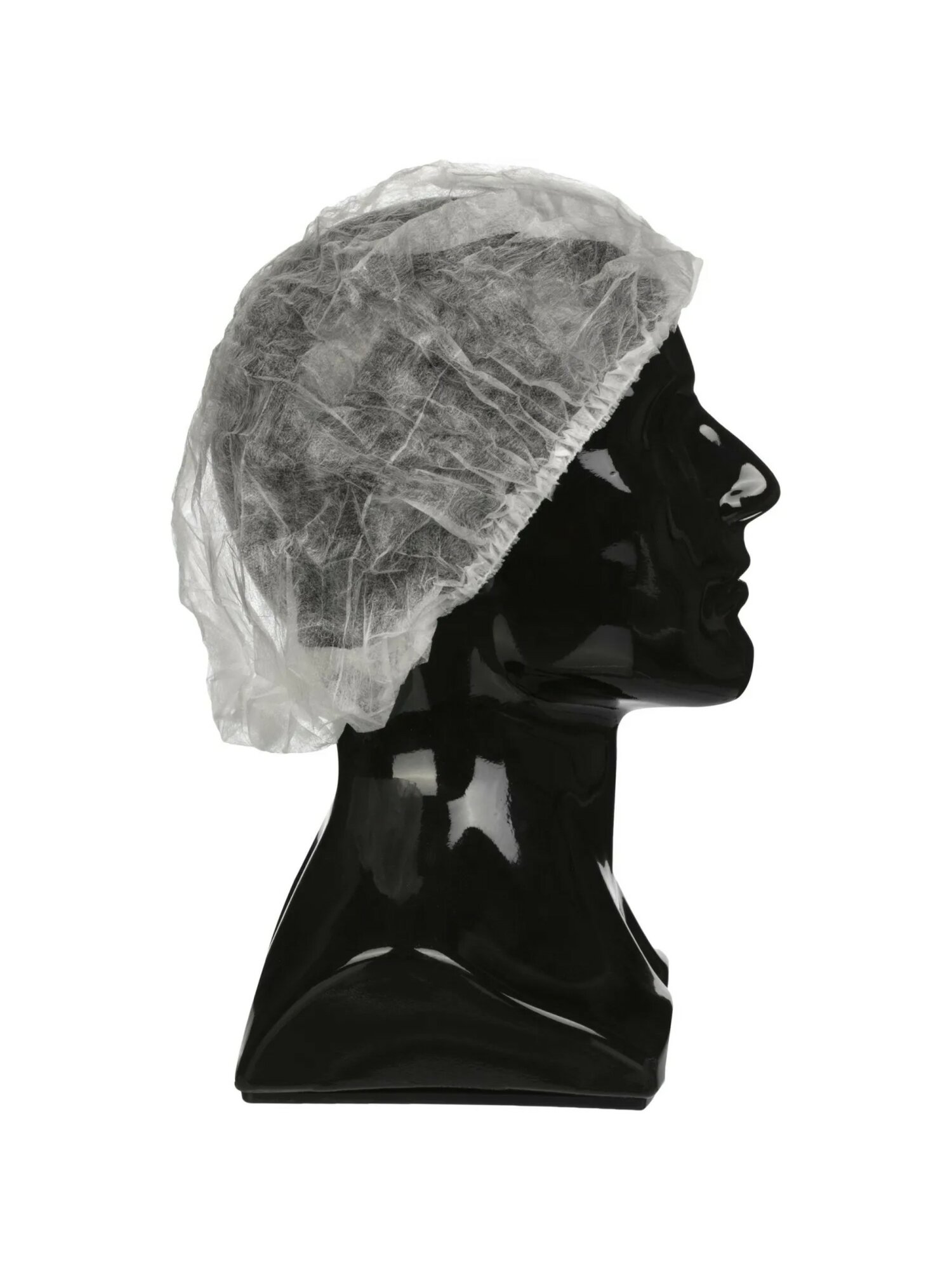 Шапочка Шарлотта одноразовая из спанбонда белая, 100 шт, защитный головной убор медикам, на кухню и в салоны красоты