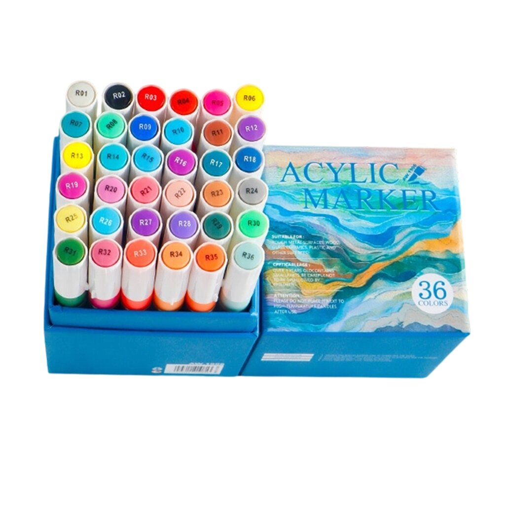 12/24/36/48 Цветная акриловая краска Маркер для ведения дневника, скрапбукинга, рисования мягкой кистью, маркер для школьного художественного рукоделия