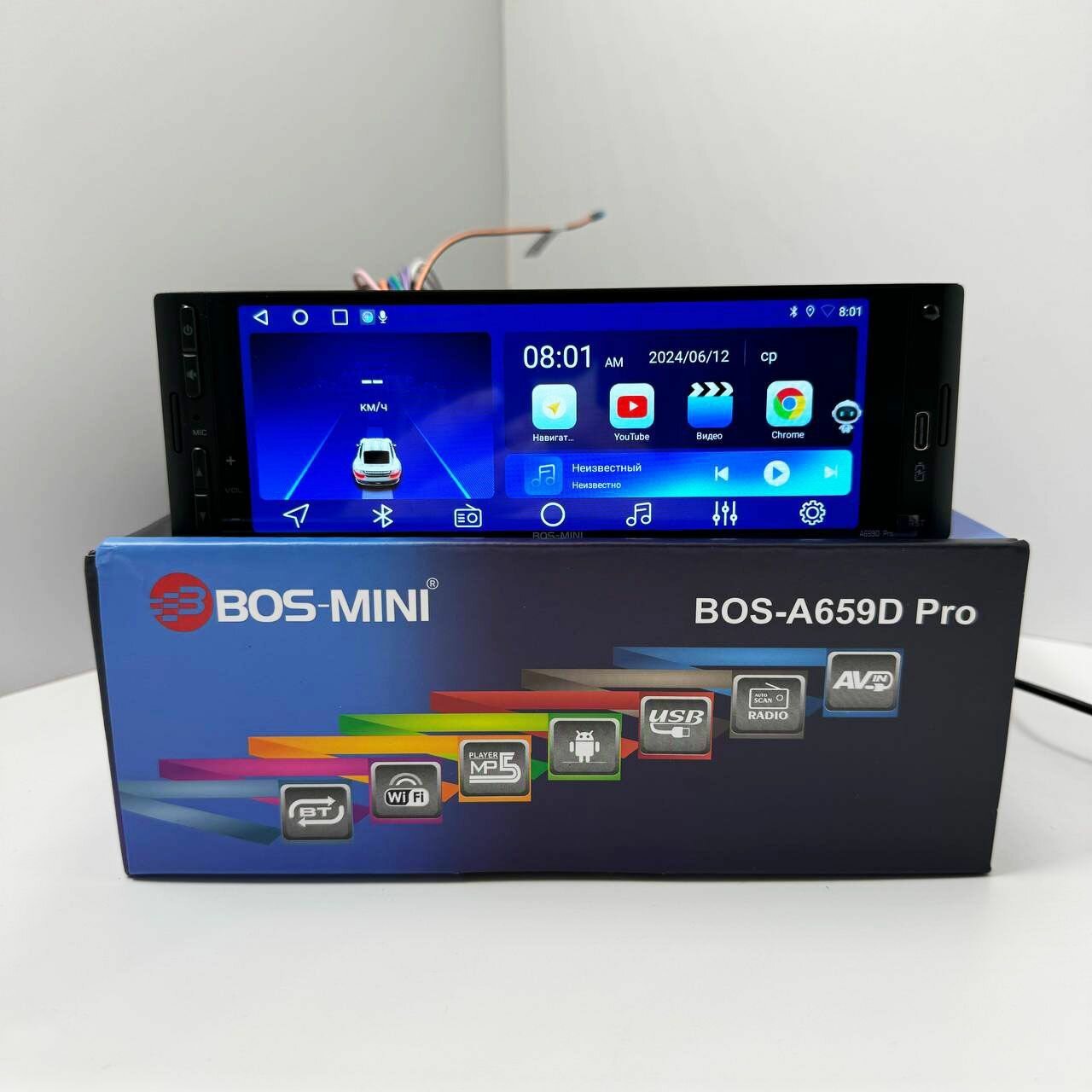 Автомагнитола 1 дин Андроид 4+64Гб, c навигатором и блютус (CarPlay, GPS, Wi-Fi, Bluetooth)