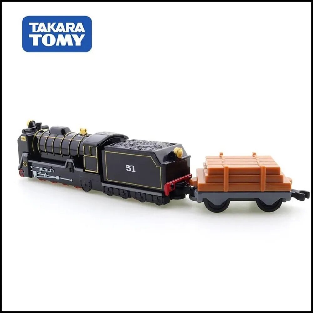 Паровоз Takara Tomy Hiro черный белый коллекционный металлический для детей 3-5 лет — фото 1