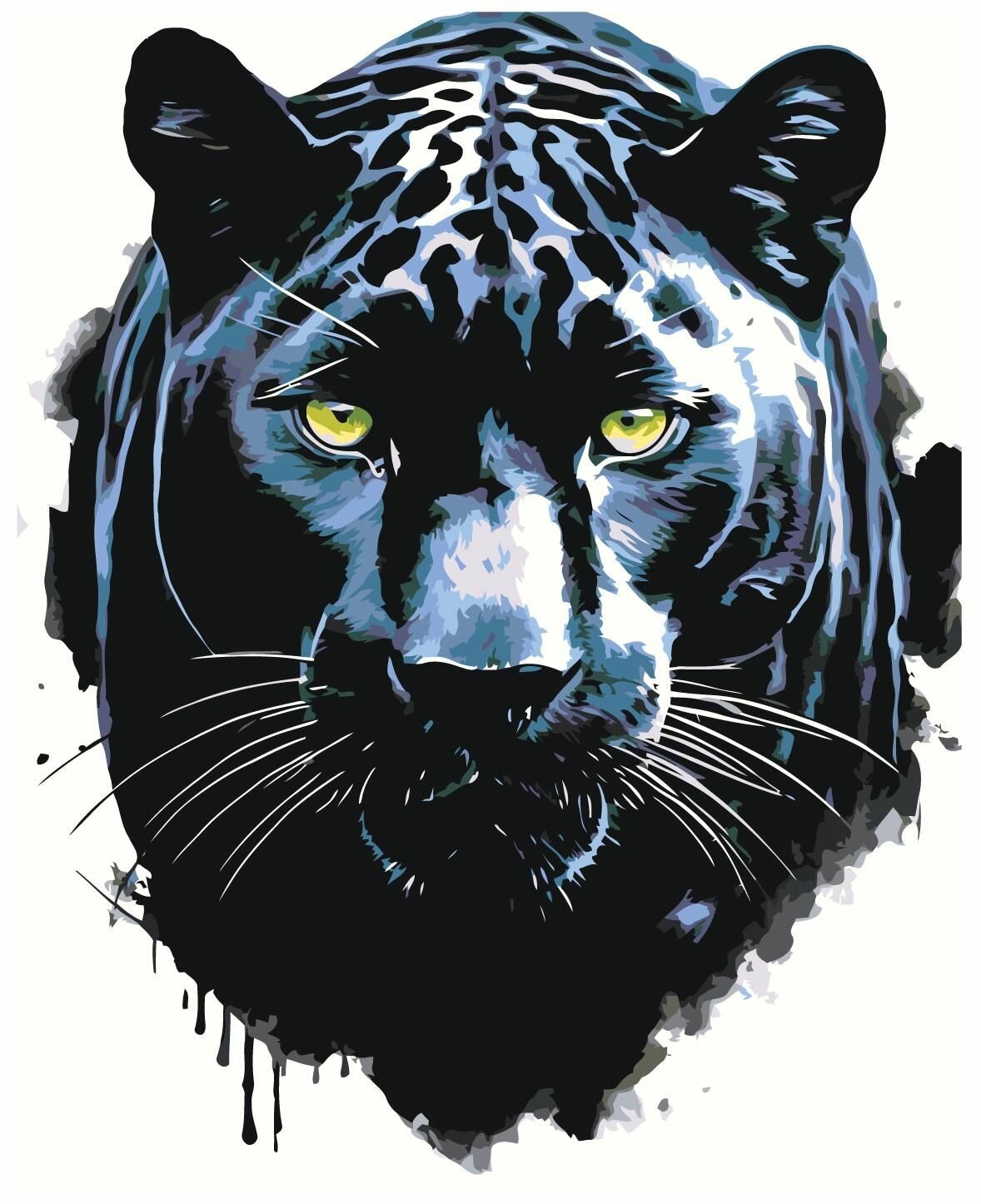 Картина по номерам, 40 x 50, LIO-040, черная пантера