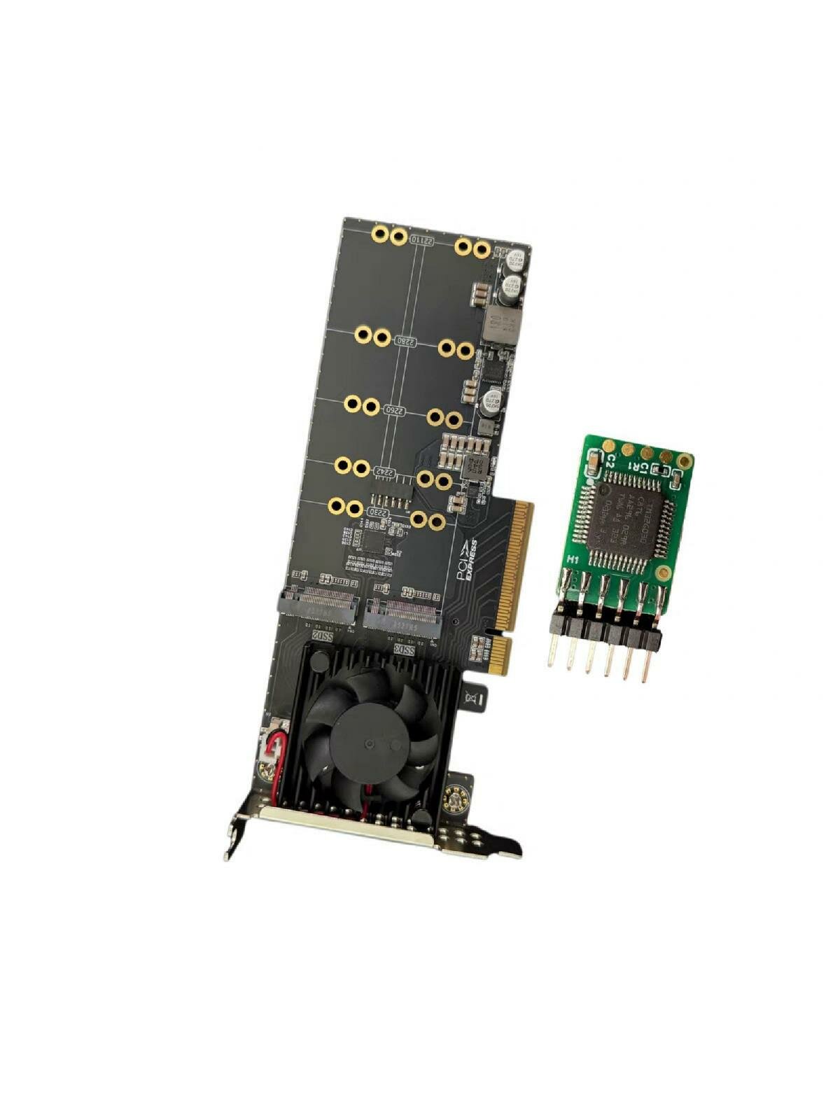 PLX8747 4-портовый M.2 Адаптер NVMe PCIe Не Требует Разветвителя Для Быстрой Передачи данных