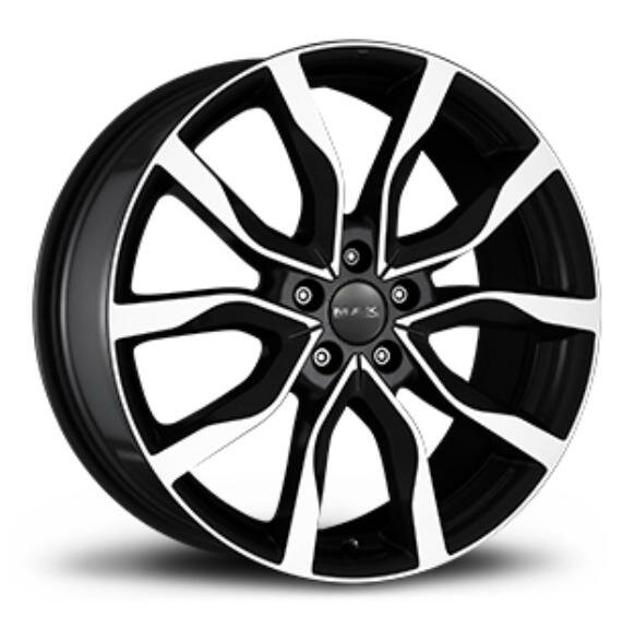 Диск автомобильный литой MAK Koln 19x9 5x130 et50 dia71.6 Чёрный глянцевый с полированной лицевой частью