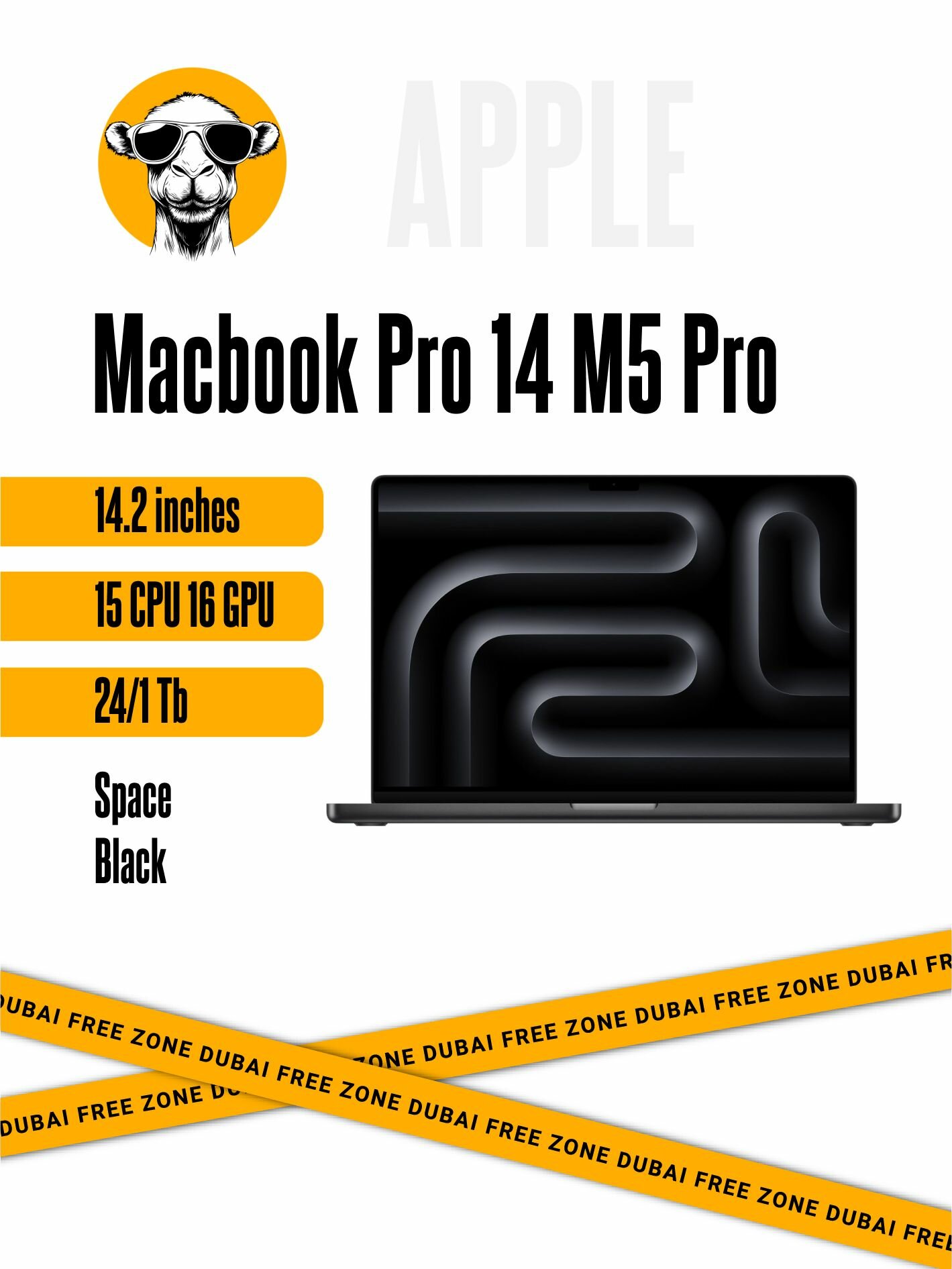 Ноутбук Apple Macbook Pro 14 M5 Pro 24/1Tb (15 CPU/16 GPU) Space Black