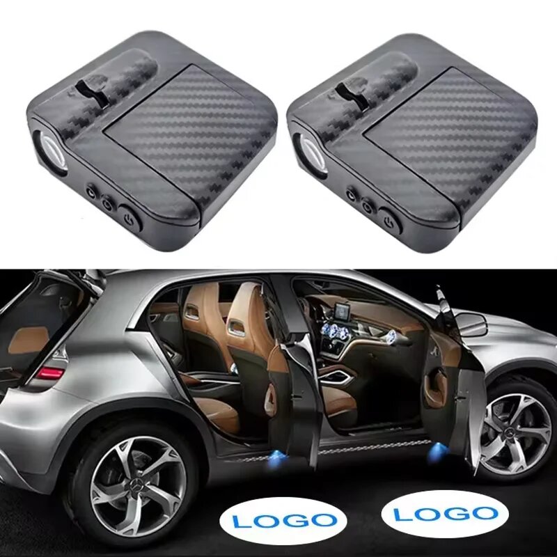 Комплект Из 2 Универсальных Проекционных LED-фонарей Для Дверей Автомобиля, Лампы-проекторы For Kia