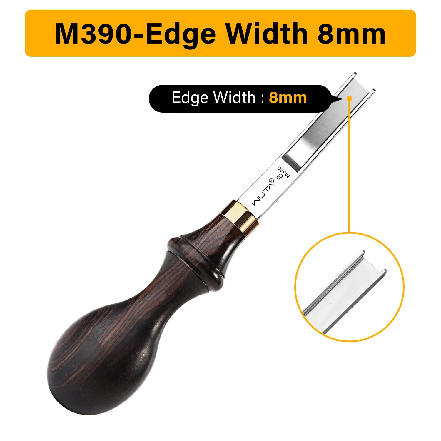 Кожнoй нож WUTA M390 steel-8mm
