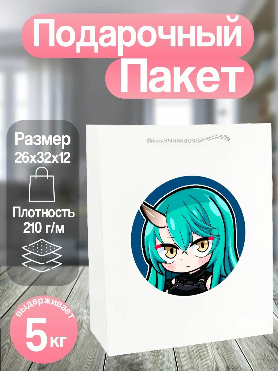 Пакет подарочный Arknights Endfield, упаковка для подарка, 26х31 см