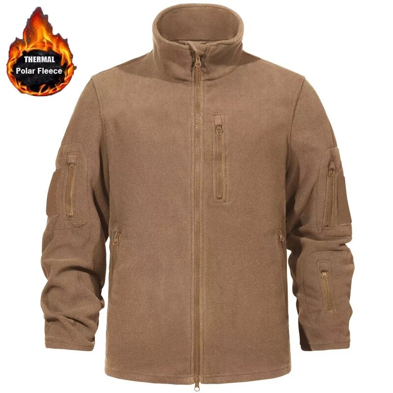 Мужская тактическая флисовая куртка Mazerout XL, Khaki Polar Fleece