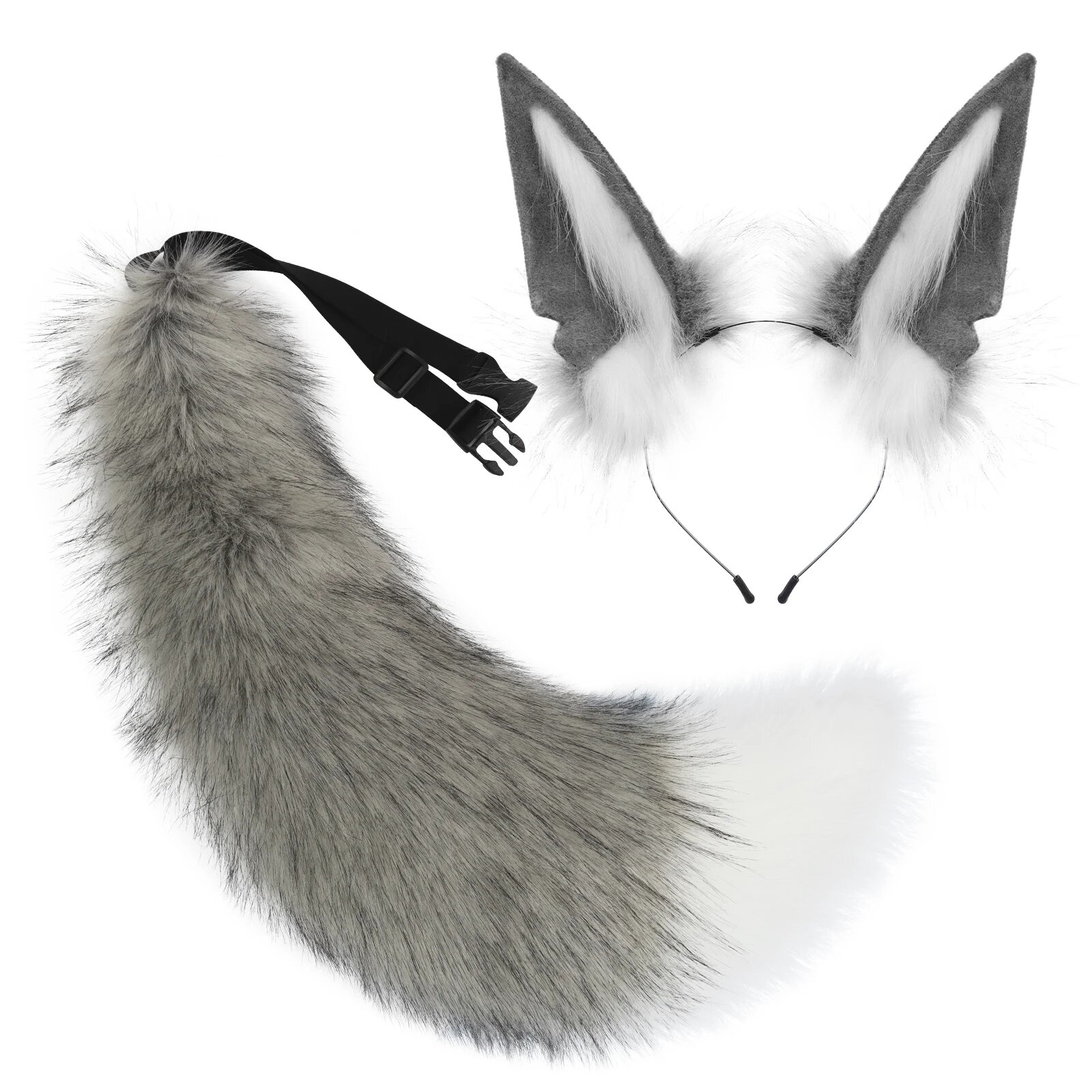 Лисьи ушки и волчий хвост, белый и Darkgraywhite