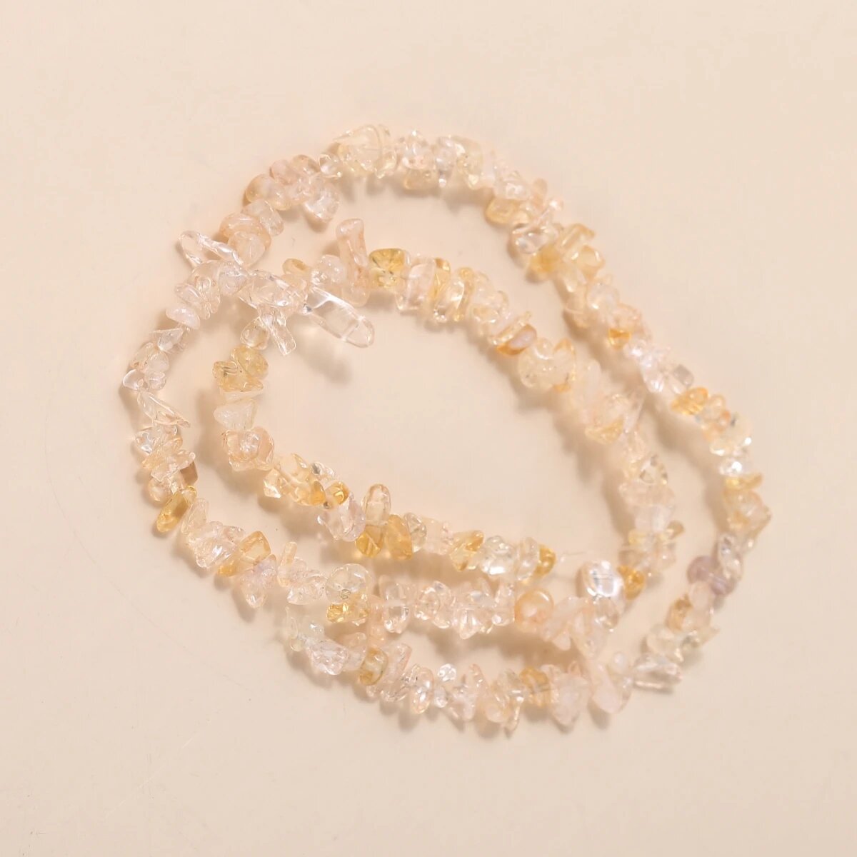 Бусины из гравийного кварца buy bao ji Белый, Citrine