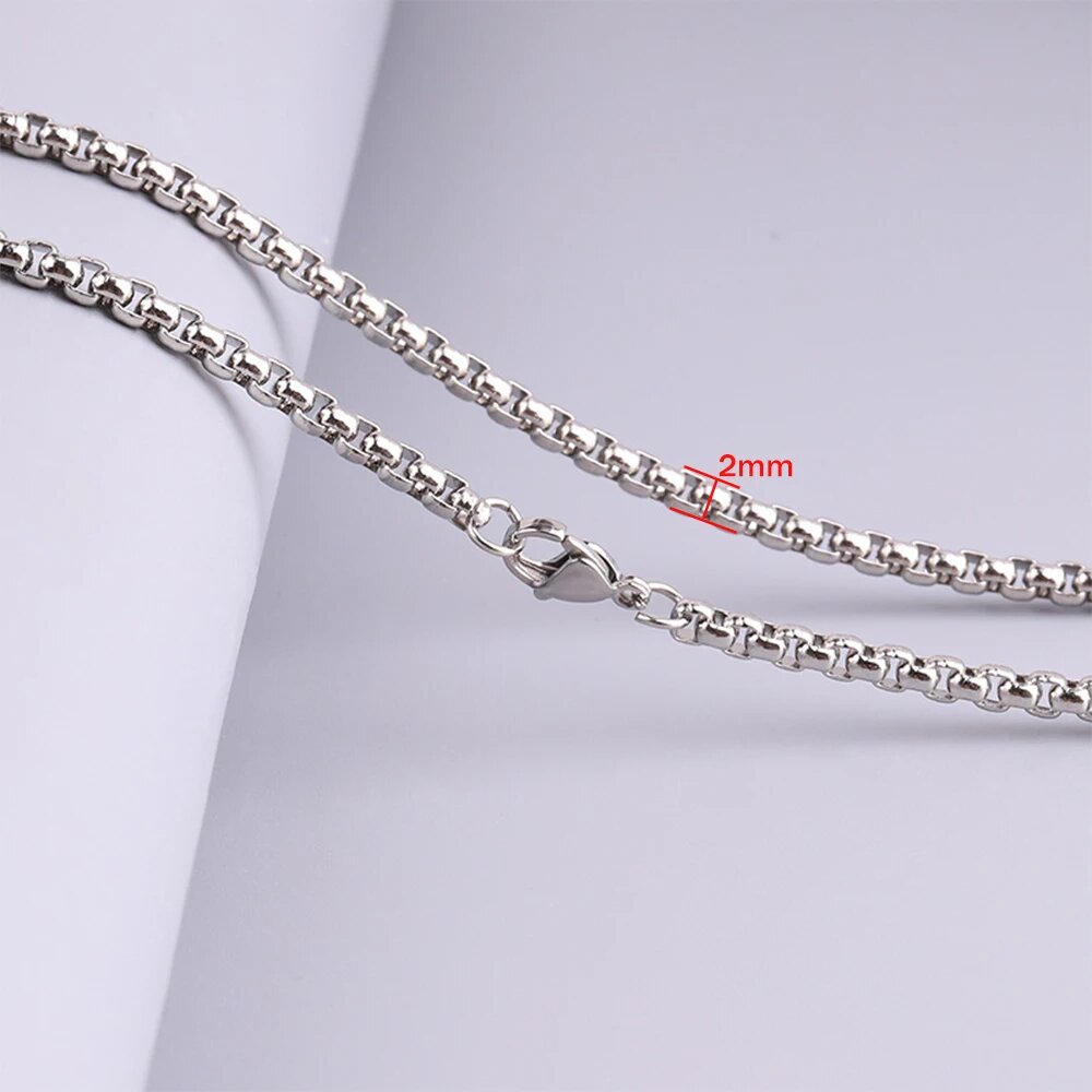 5 шт, стальная квадратная цепочка с застежкой-омаром