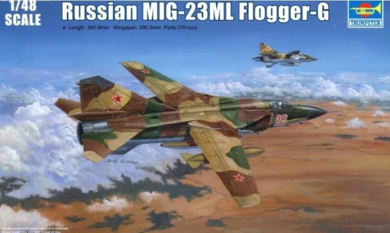 Trumpeter 02855 1/48 Микоян MiG-23ML Flogger-G Пластиковая модель самолета