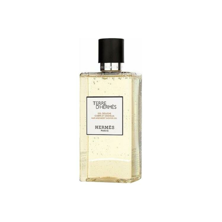 Гель для душа для волос и тела мужской HERMES Terre d'Hermès с цитрусовым ароматом, 40ml