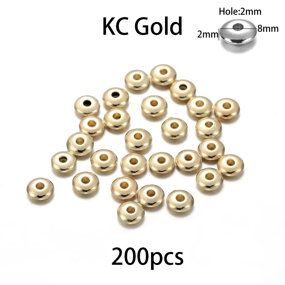 Бусины-разделители KC Gold 8mm 200шт