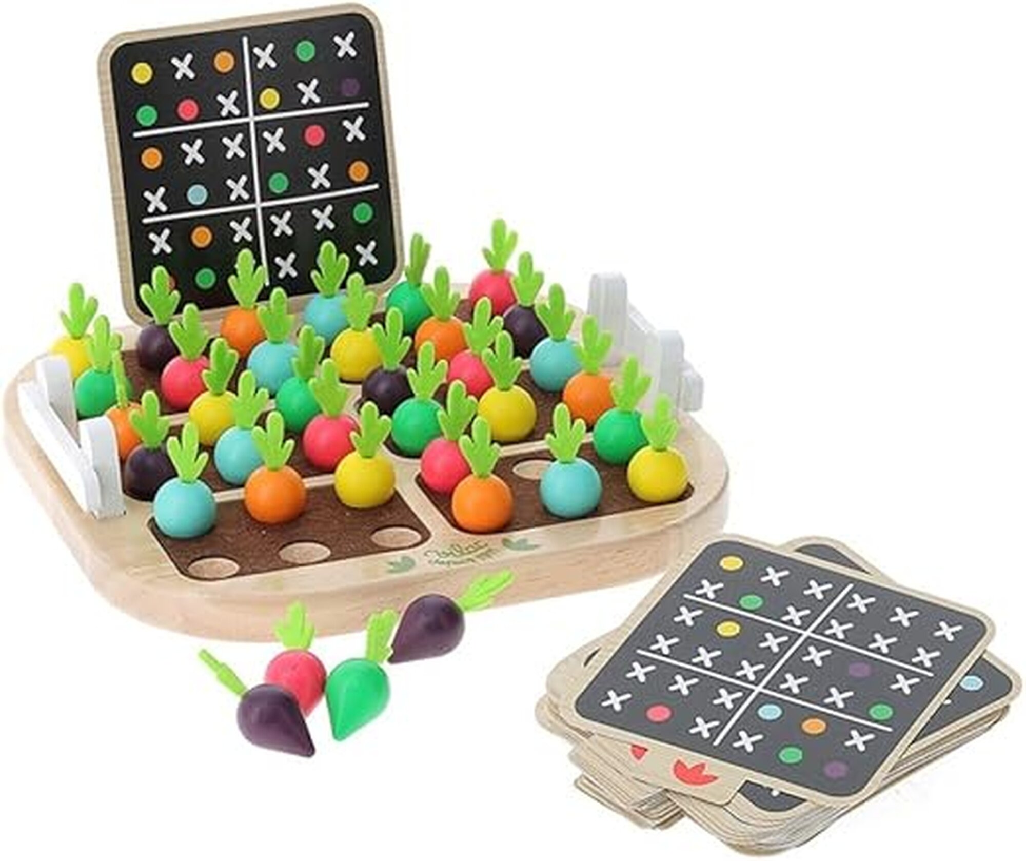 Игрушка Vilac VIL2157, деревянная, головоломка, судоку, овощи, 600 г