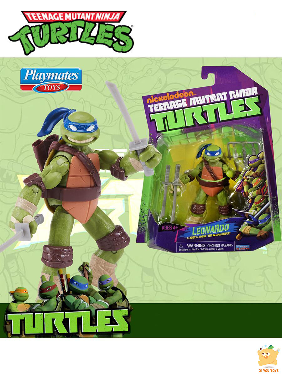 Шарнирная фигурка Черепашки-ниндзя Leonardo, серия TMNT 2012 Movie Classics, 27 см, более 12 подвижных сочленений, для д