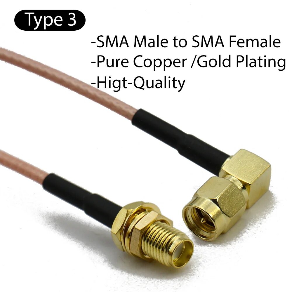 RG316 SMA к SMA «папа» «мама» Прямой прямоугольный удлинитель антенны RF Pigtail Кабель-адаптер для WIFI 3G 4G GSM антенны