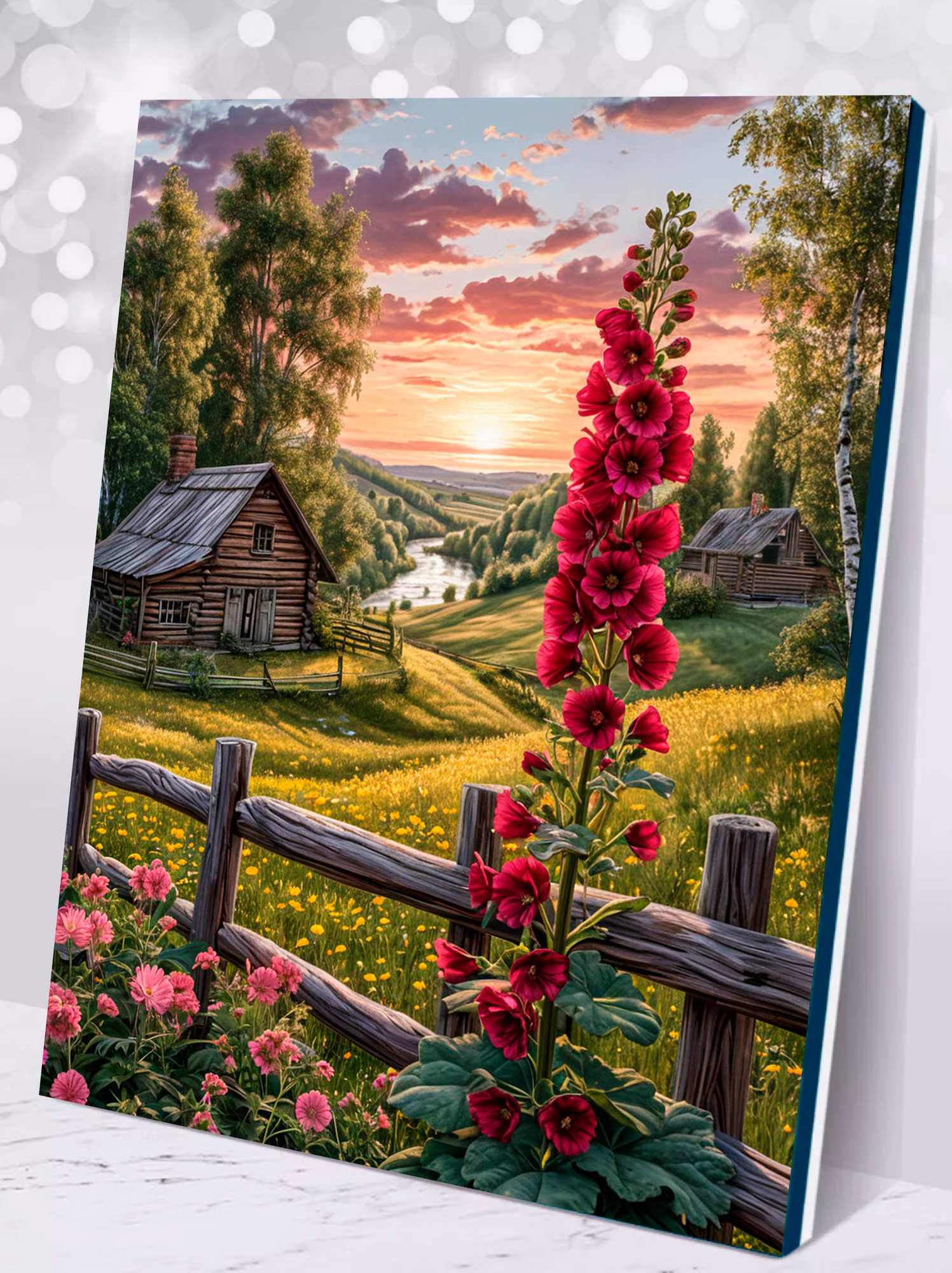 Картина по номерам Мальва 40х50 см, хлопковый холст на подрамнике, акрил, Art Hobby Home