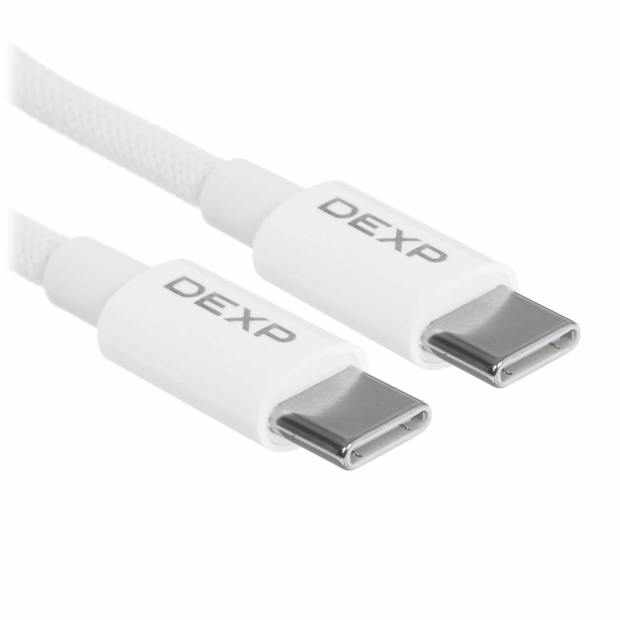 Кабель круглый DEXP USB Type-C - USB Type-C белый 3 м
