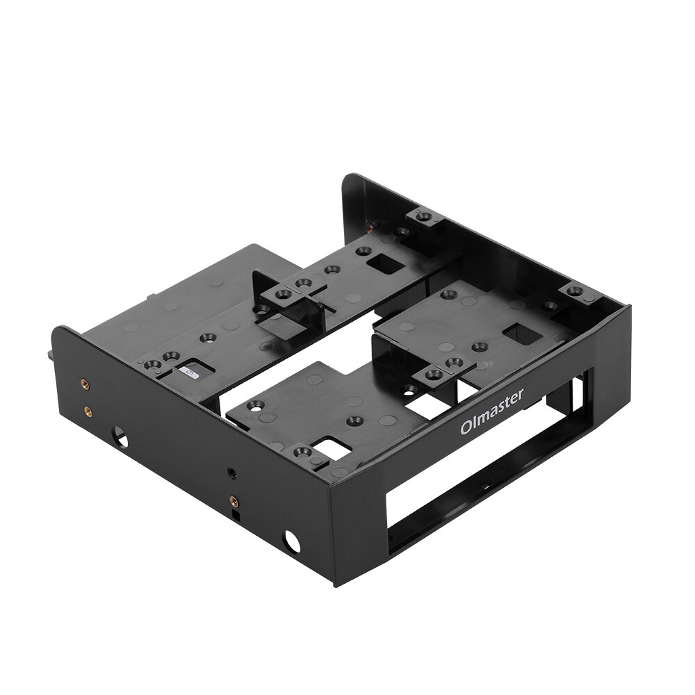 MR-8801 HDD Mounting Bracket Черный Подходит для 3.5, 2.5 дюймовых Жестких Дисков Материал Пластик Размер 15*14.5*4 см Установка в 5.25 дюймовую Бей PC В комплект входят 1 Кронштейн, 3 Пакета Запчастей, 1 Инструкция