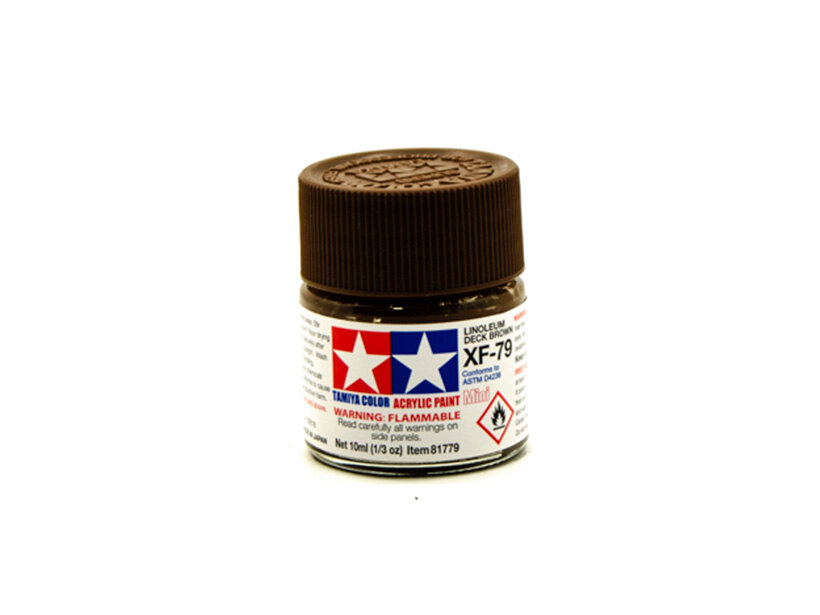 XF-79 Lino Deck Brown, acrylic paint mini 10 ml. (Коричневый матовый) Tamiya 81779