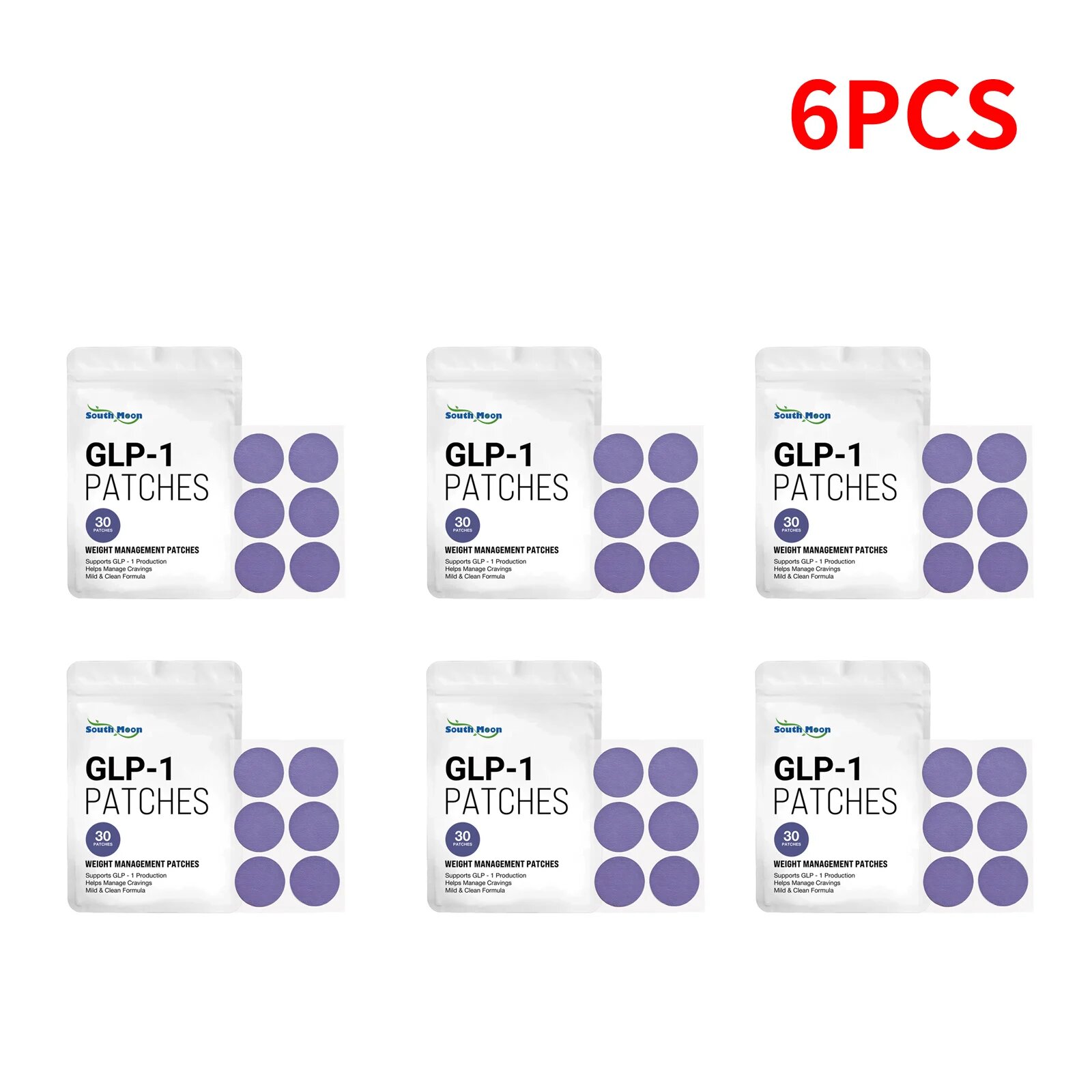 Glp1 пластыри для похудения SOUTH MOON, 6PCS