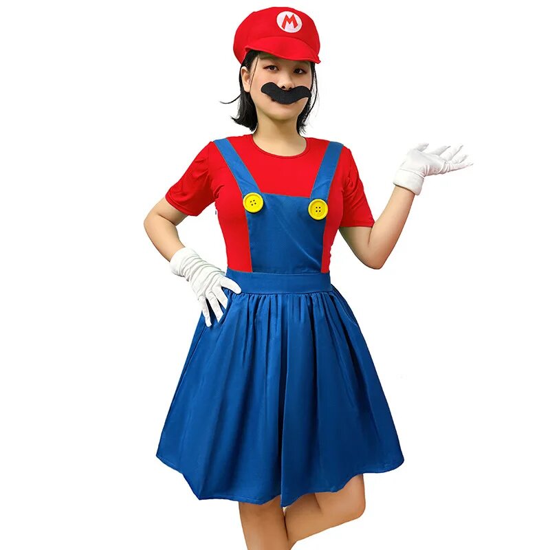 Женский костюм Марио из аниме L, Red full set