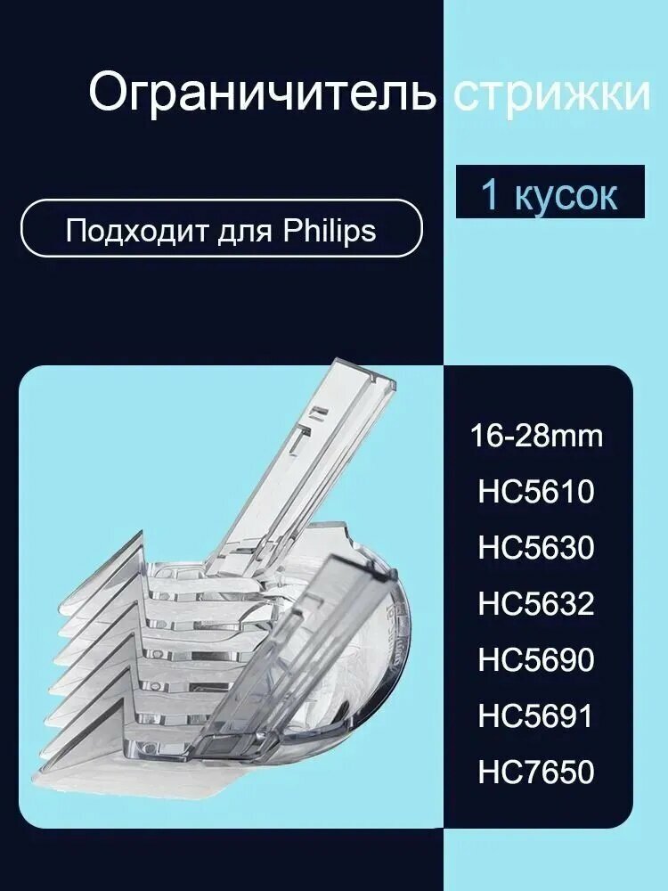 Машинка для стрижки Сопло для триммера 16-28мм подходит для HC5610 HC5630 HC5632 HC5690 HC5691 HC7650_2959771427-XYKr, хром
