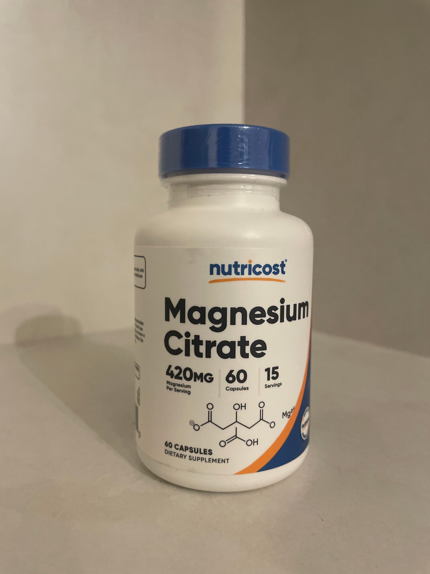 Nutricost, Цитрат магния, 420 мг, 60 капсул (105 мг в каждой капсуле)