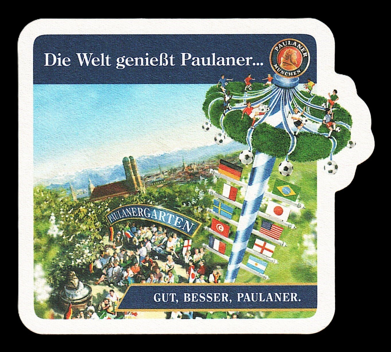 Бирдекель (костер) Германия Paulaner Garten (подставка под пивной бокал)